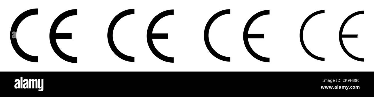 CE mark icon set. Vector illustration Stock Vector Image & Art - Alamy
