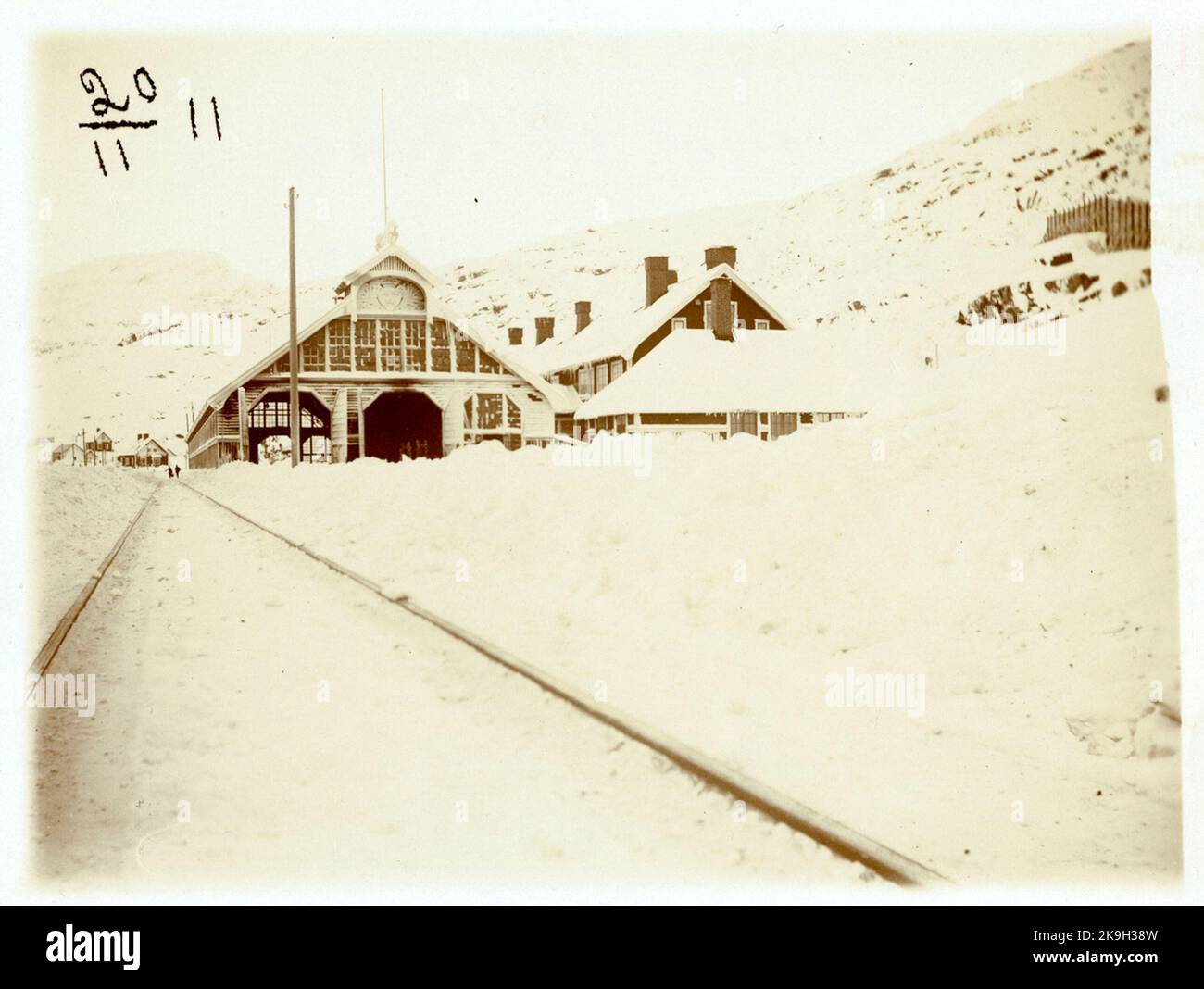 The national border station house and railway hall Stock Photo - Alamy