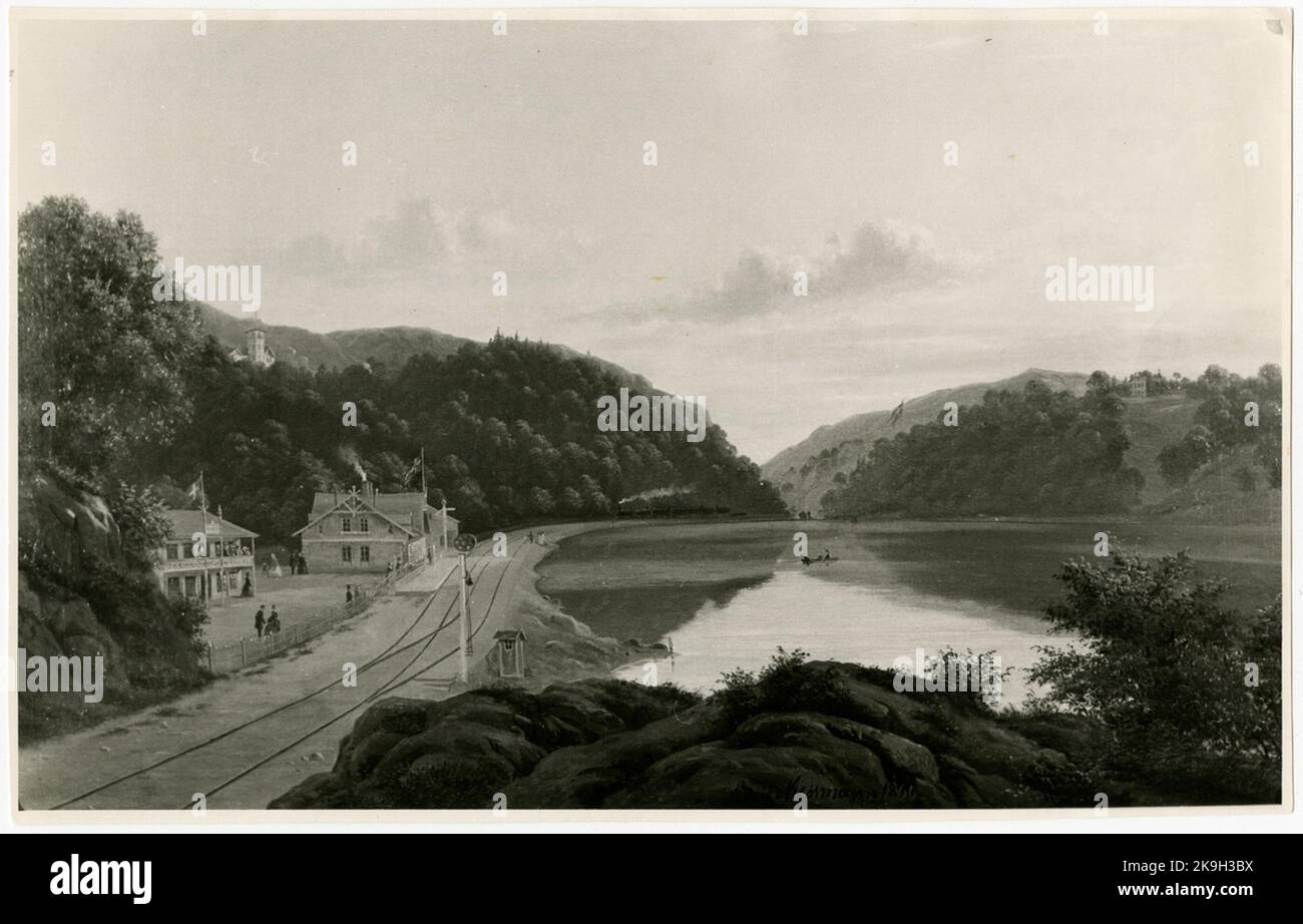 Text on the back of the photo "Jonsered's factory's abjonsered station ...