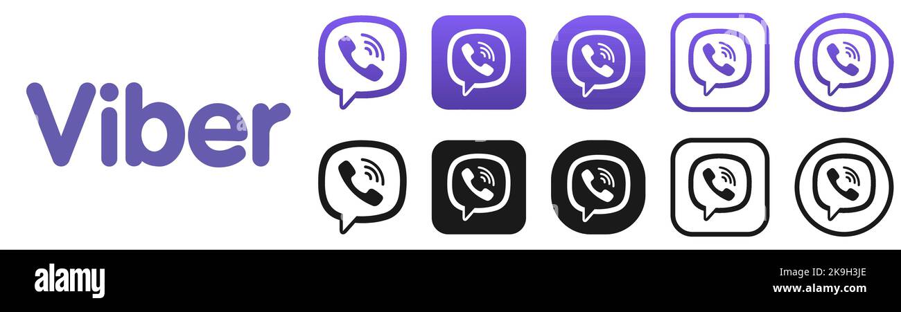 Logo of Viber. Editorial vector icons Stock Vector Image & Art - Alamy