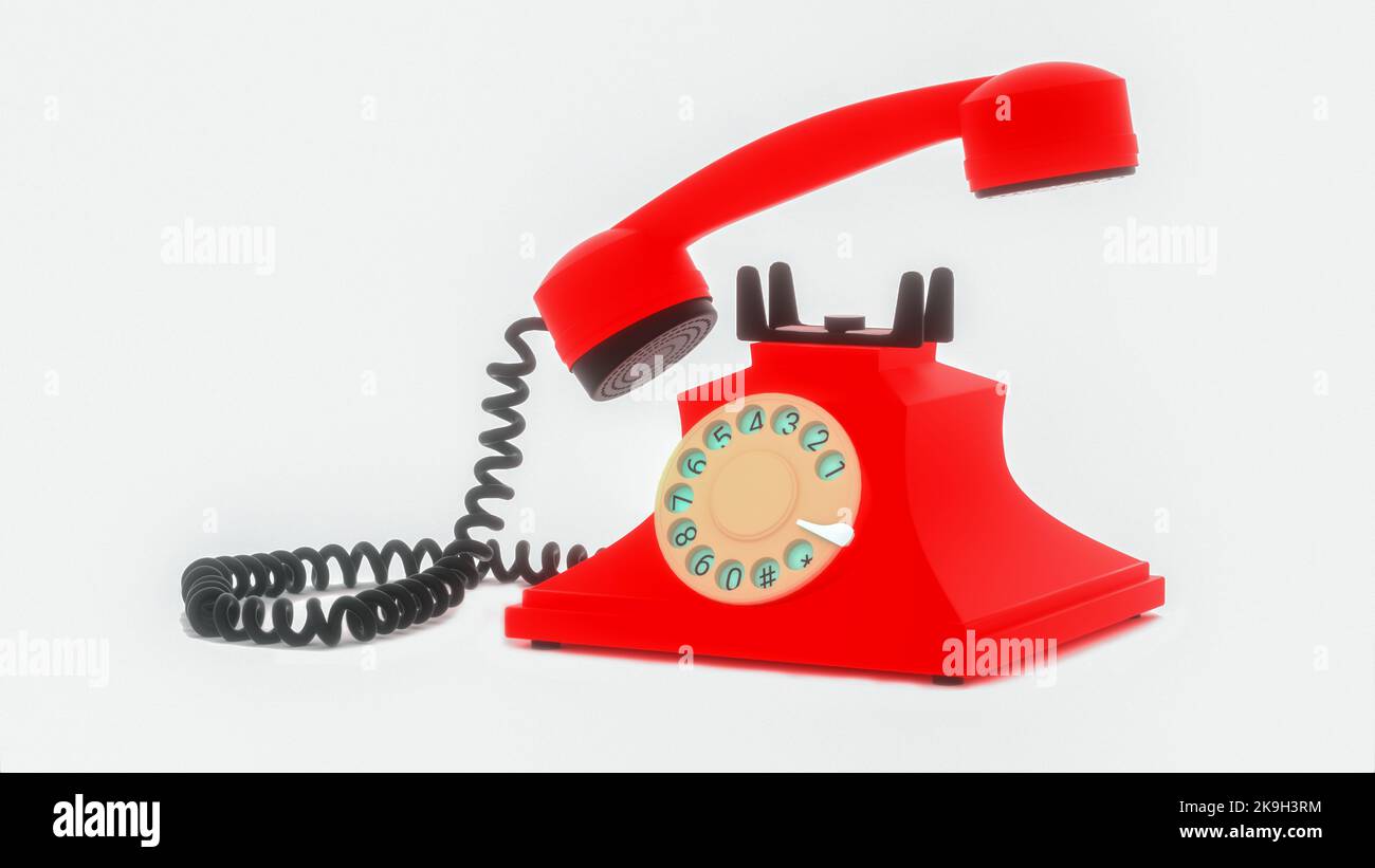 3d rendering red classic hi-res stock photography and images - Alamy