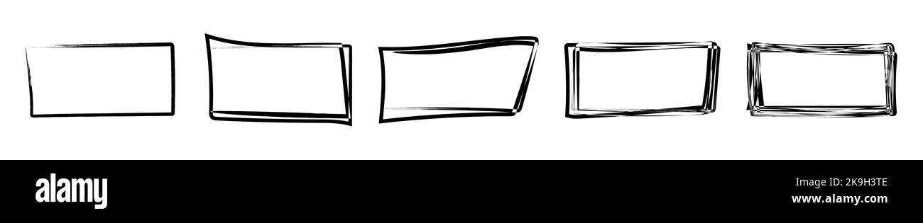 Square frames in grunge style. Template for tags, labels, cards Stock ...