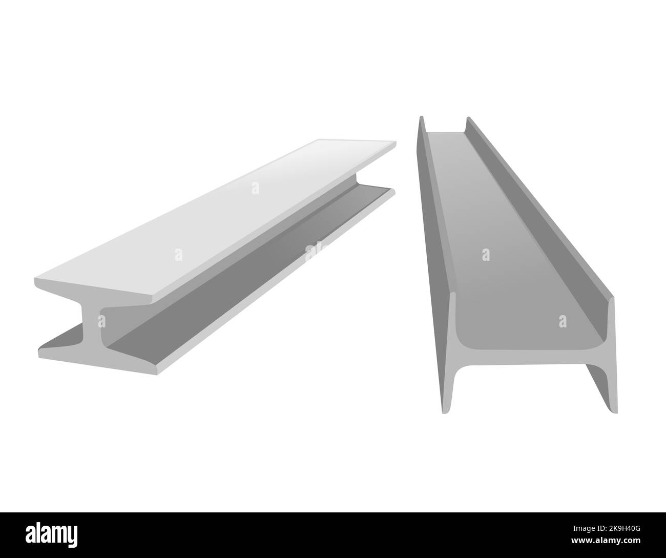 Steel I-beam building material for construction vector illustration ...