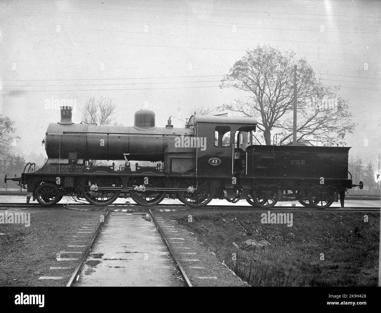 SWB F3 43. Steam locomotive on the turntable. The locomotive was ...