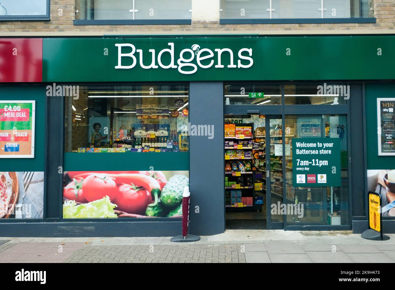 London- October 2022: Budgens store in south west London- A British ...