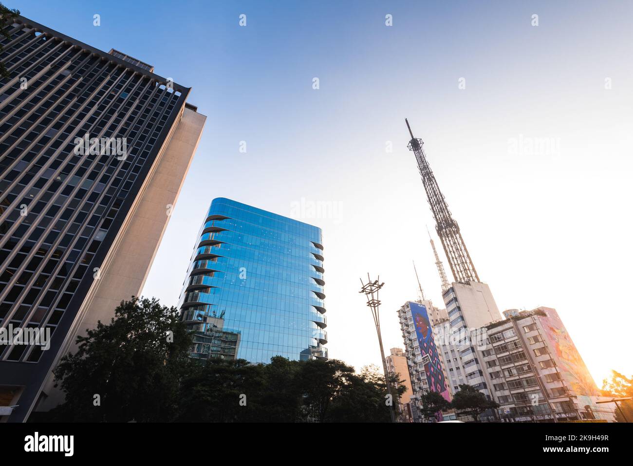 Modern Architecture Office Buildings in Paulista Avenue in Sao Paulo ...
