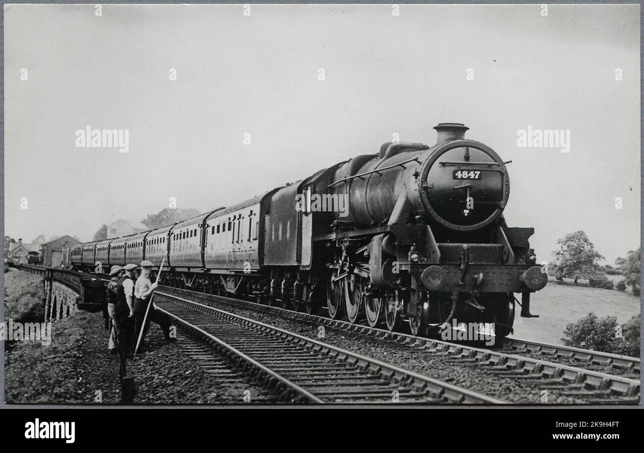 Passenger train, London Midland & Scottish Railway, L.M.S. 5 4847 built ...