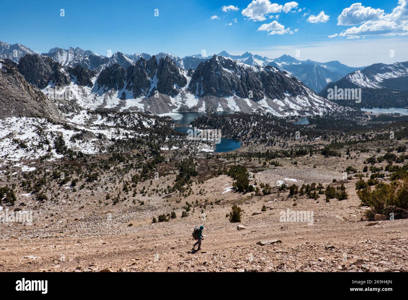 Kearsage Pinnacles and Bullfrog Lake ascending Kearsage Pass, Pacific ...