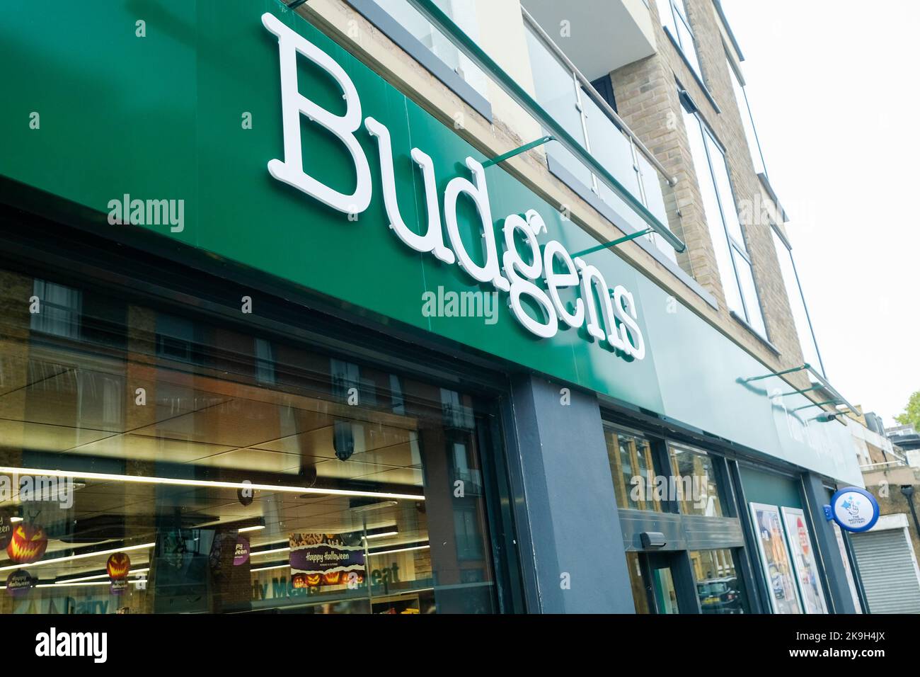 London- October 2022: Budgens store in south west London- A British ...