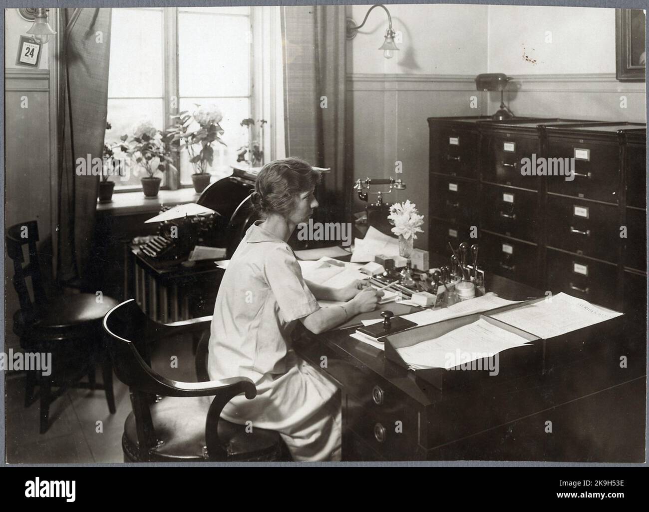 Director General Axel Granholm's secretary Elsa Charlotta Samuelsson ...