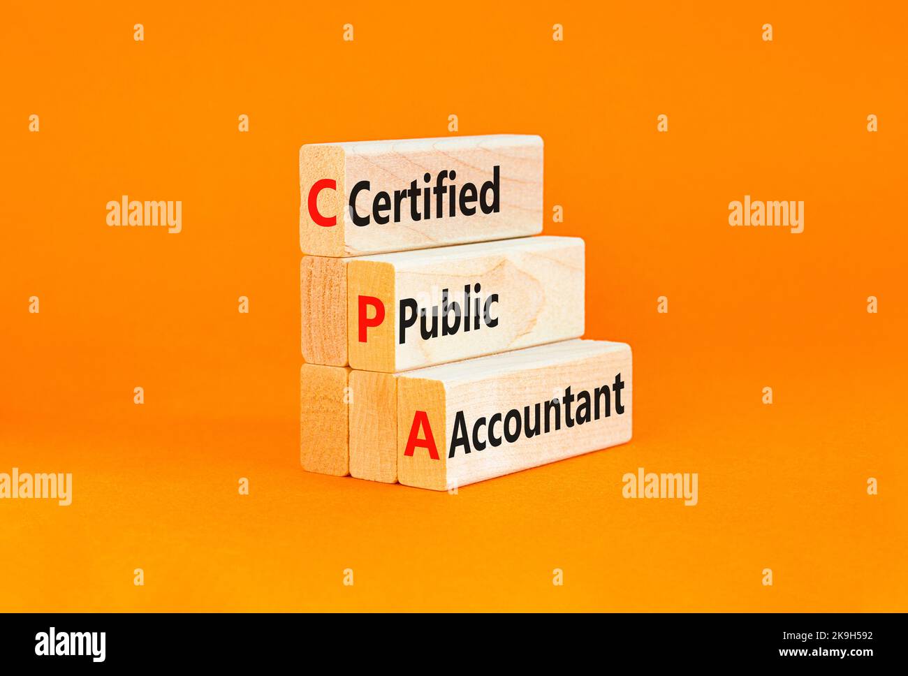 CPA certified public accountant symbol. Concept words CPA certified public accountant on wooden ...