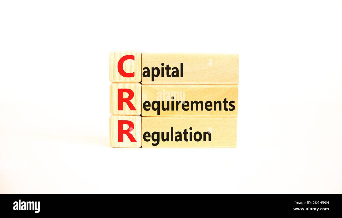 CRR capital requirements regulation symbol. Concept words CRR capital ...