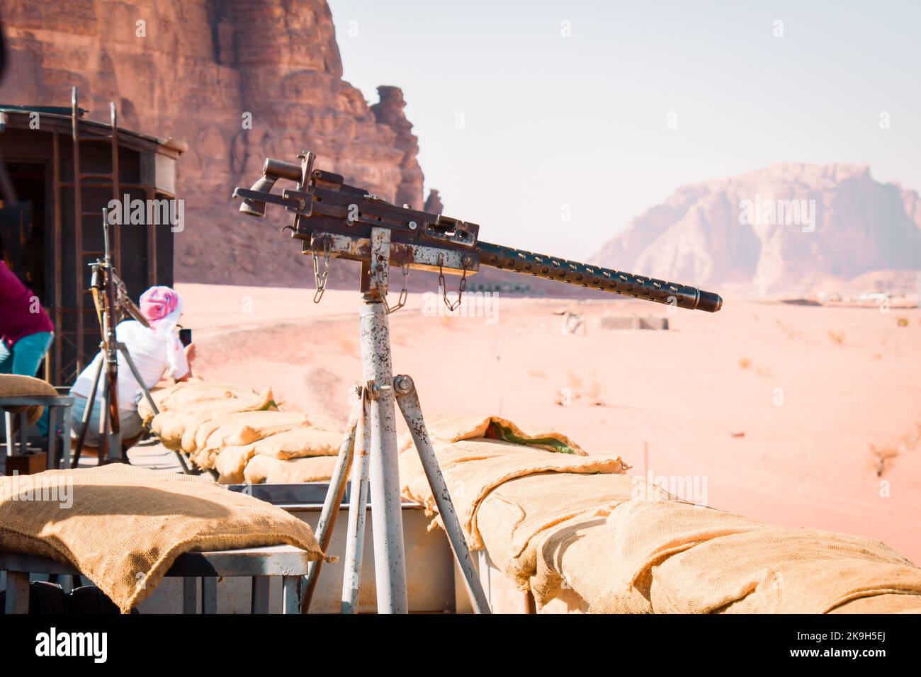 Gun on train in tourist adventure ride experience Hijaz railway train ...