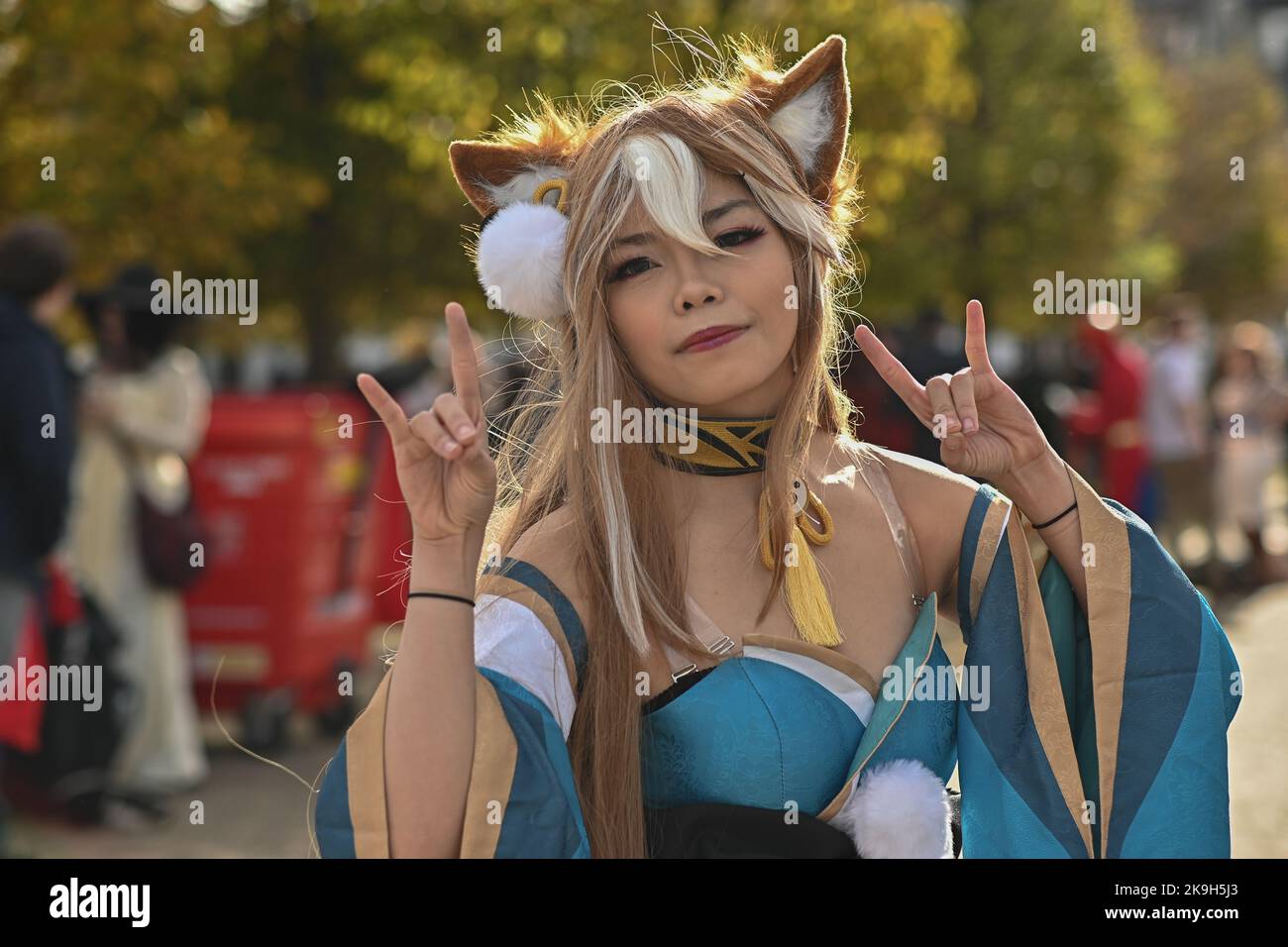 London, UK. 28th October 2022. People dress up in customs of their ...