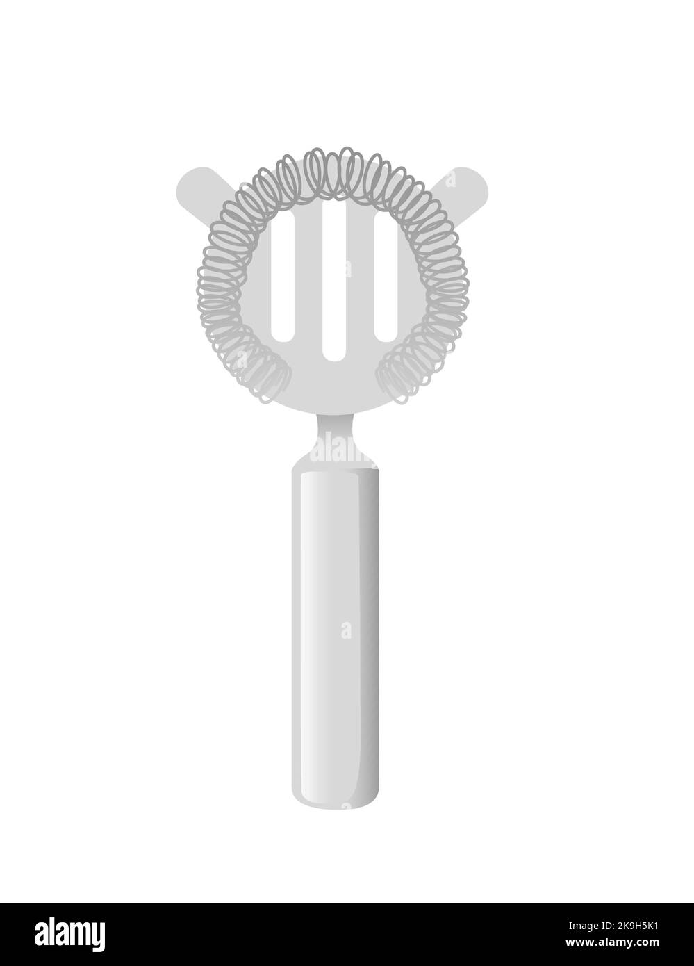 Hawthorne strainer bar accessory stainless steel vector illustration ...
