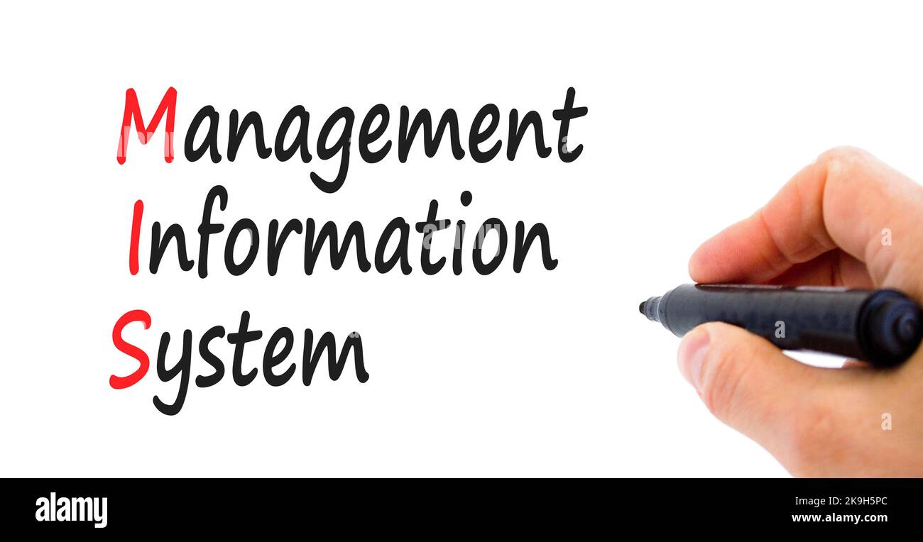 MIS management information system symbol. Concept words MIS management information system on ...