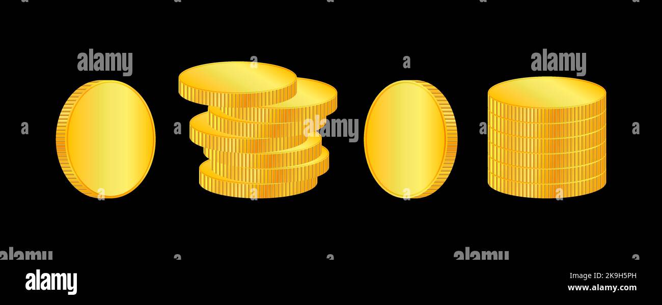 Baht. 3D isometric Physical coins. Digital currency. Golden coins ...