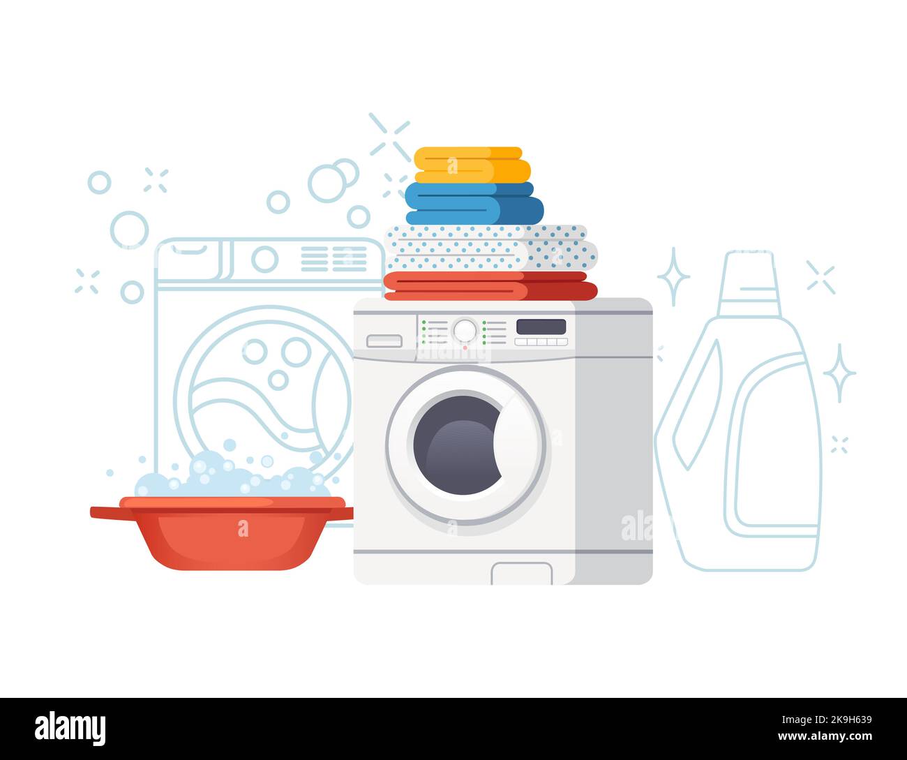 Modern electric washing machine laundromat washing appliance for ...