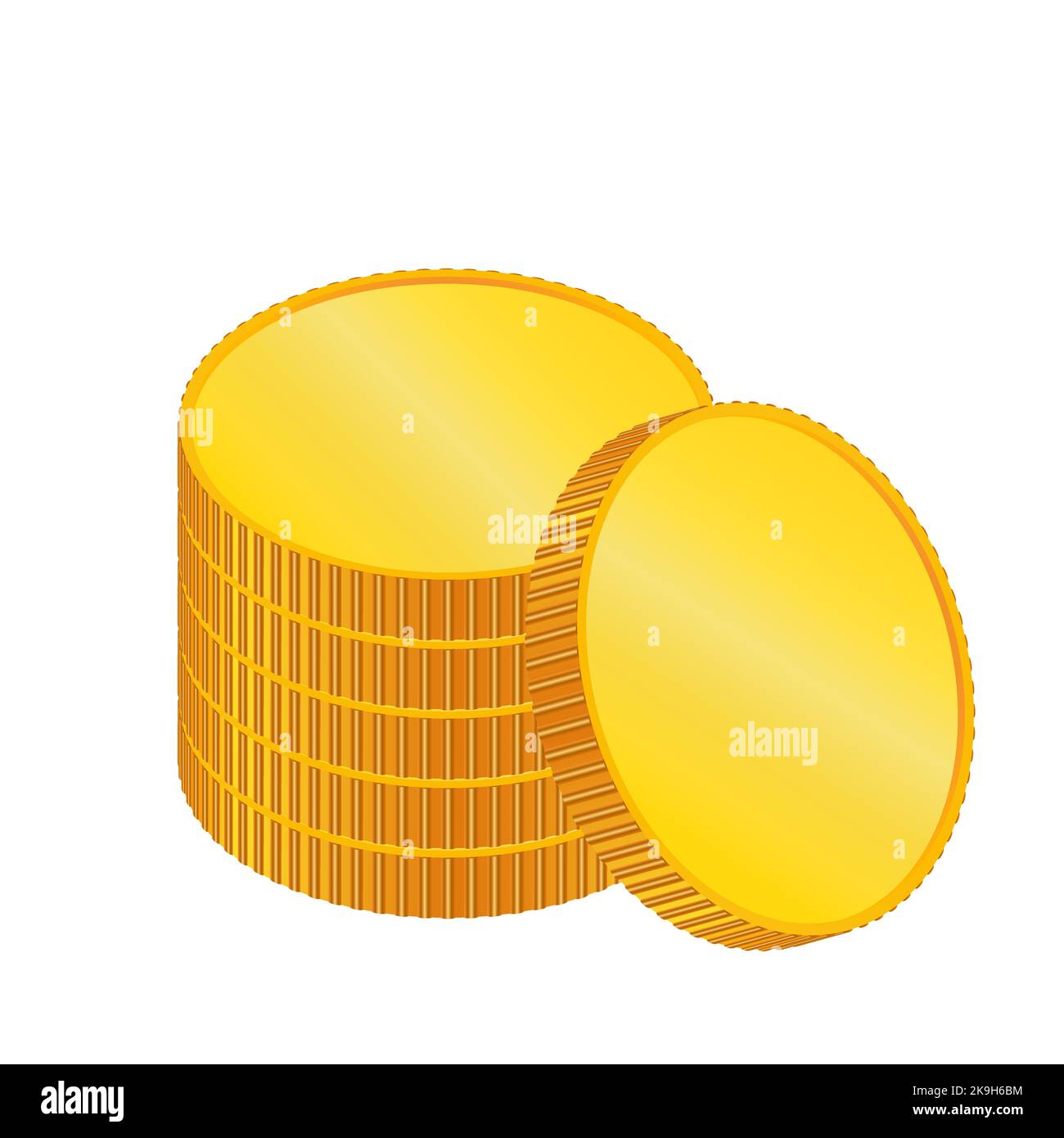 Template 3D isometric Physical coins. Digital currency. Golden coins ...