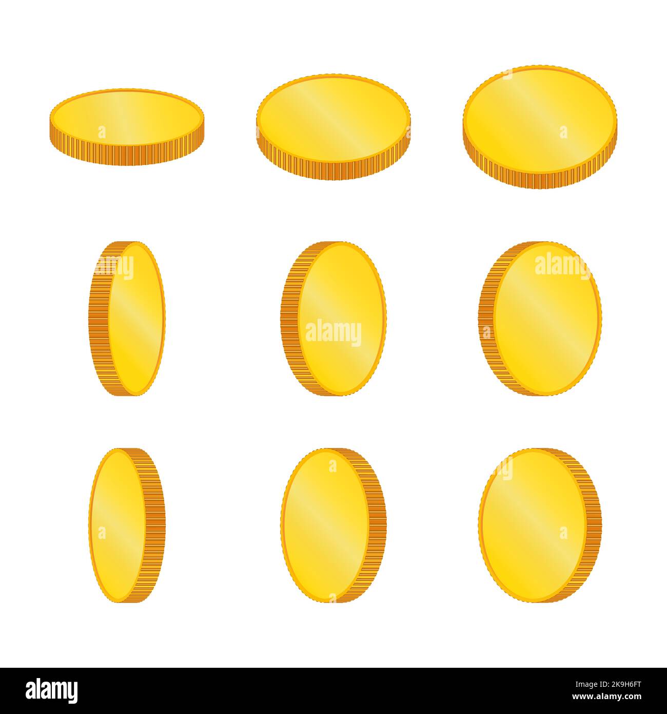 Template 3D isometric Physical coins. Currency. Golden coins isolated ...