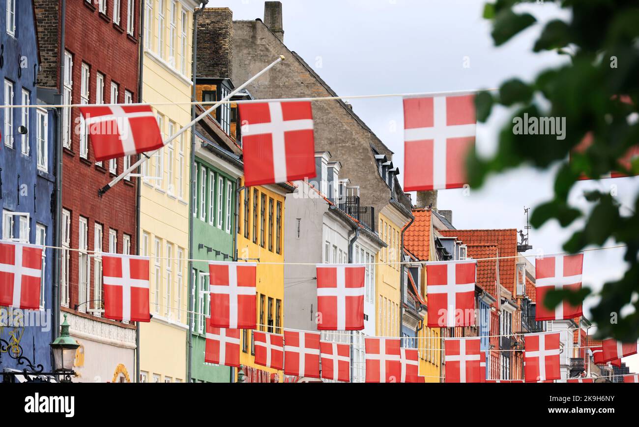 The Nyhavn or New Haven in Copenhagen, Denmark, Europe Stock Photo - Alamy