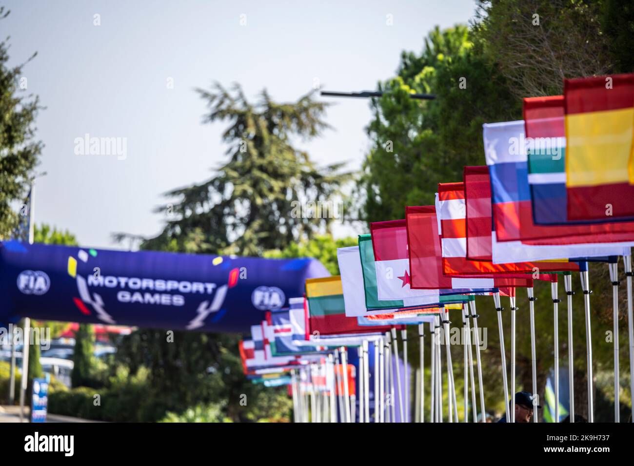Flags during the FIA Motorsport Games, on the Circuit Paul Ricard from ...