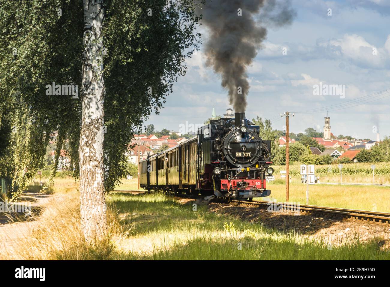 Narrow gauge steam engine railway in Zittau, Germany Stock Photo - Alamy