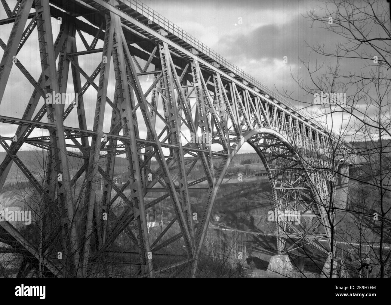 Bridge over the Ångerman River Stock Photo - Alamy