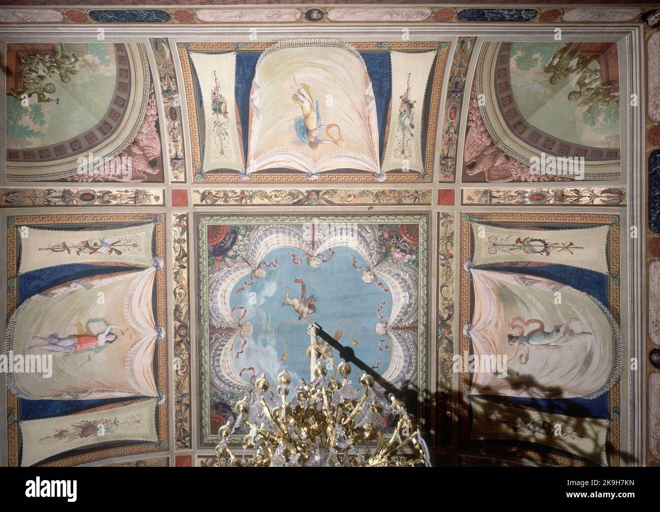 PALACIO BUENAVISTA- INTERIOR- SALON DE PRIM- DET FRESCOS EN EL TECHO ...