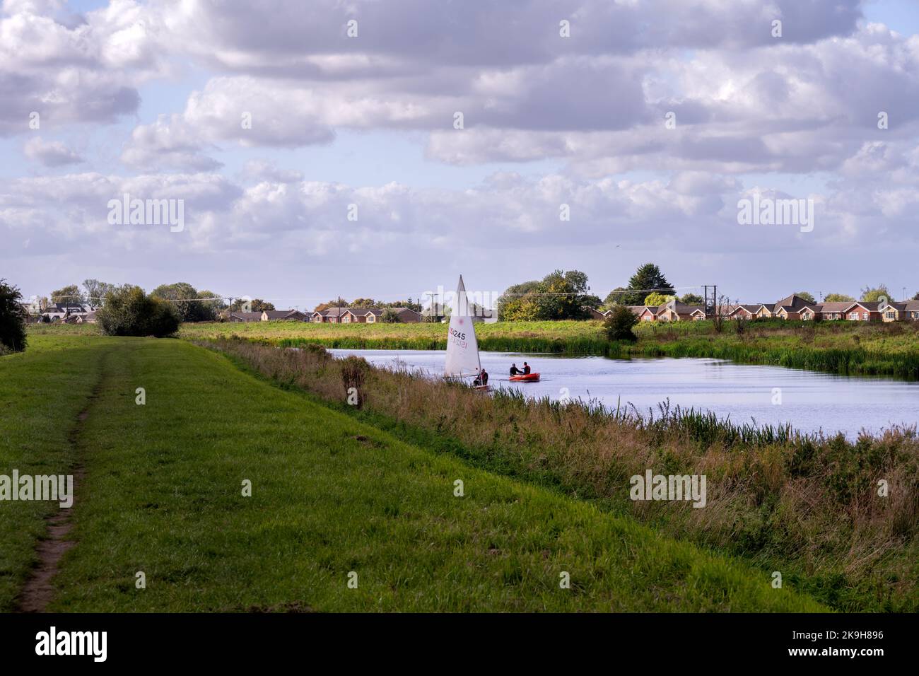 SPALDING, ENGLAND - OCTOBER 2nd, 2022: sailing on the Welland river in ...