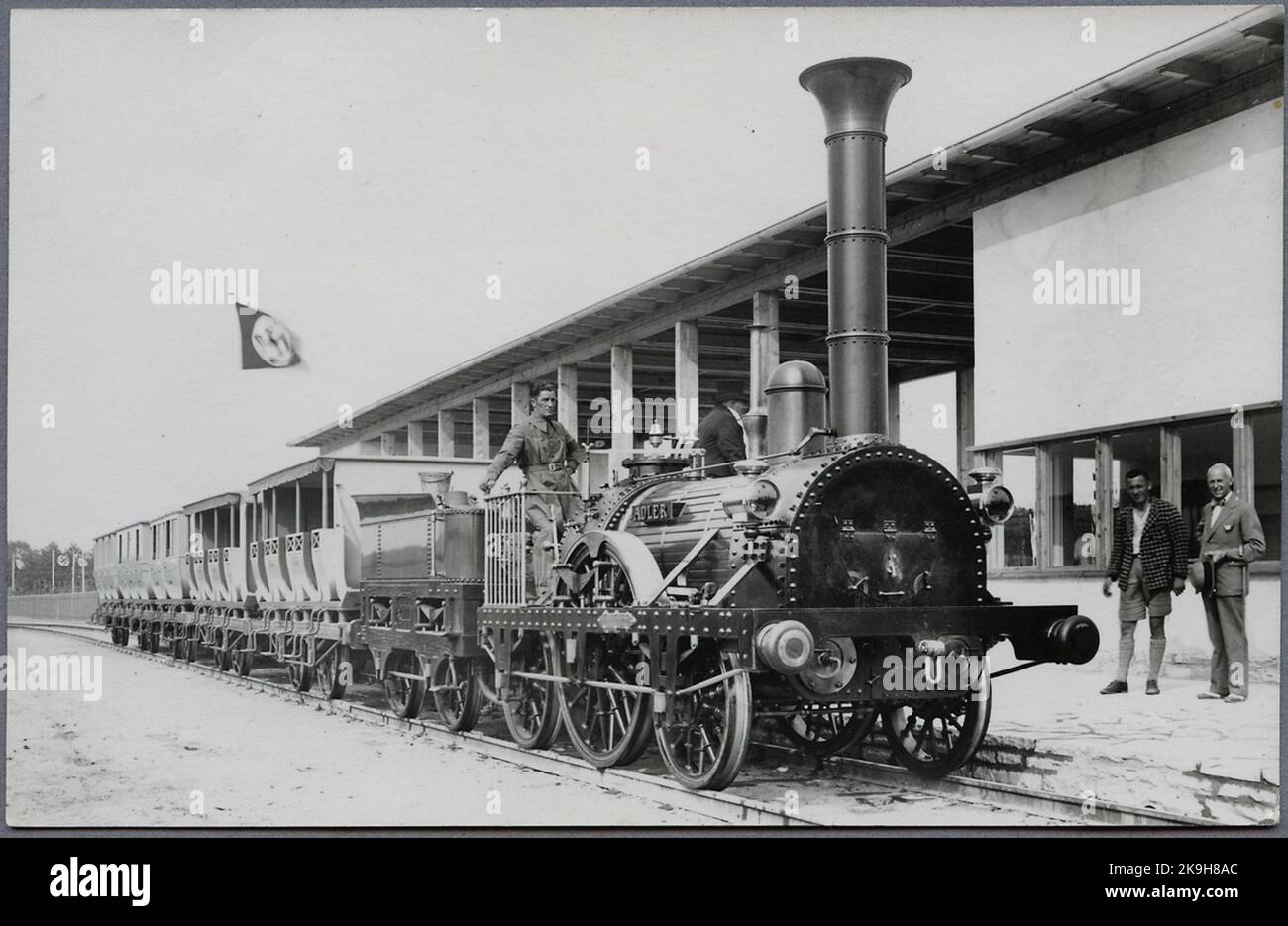 A copy of German steam locomotive "Adler Stock Photo - Alamy