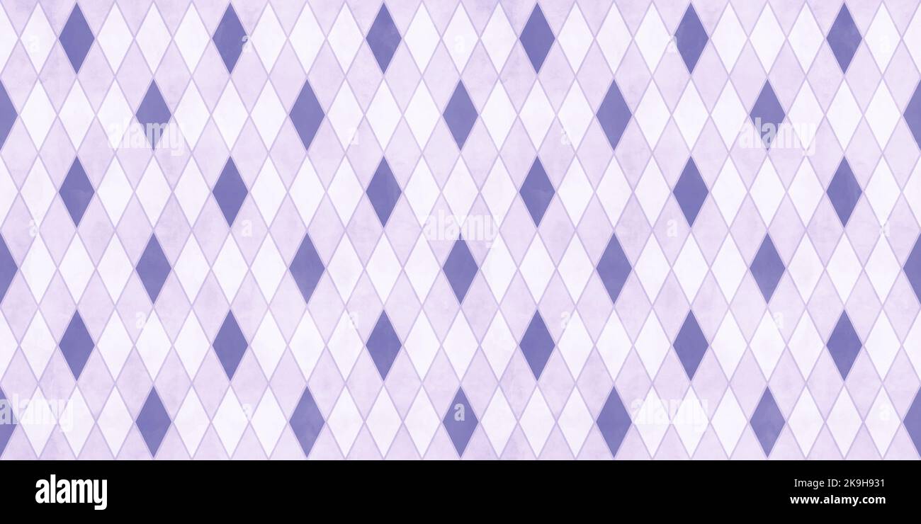 Seamless diamond harlequin surface pattern in Digital Lavender color of the year for 2023 ...