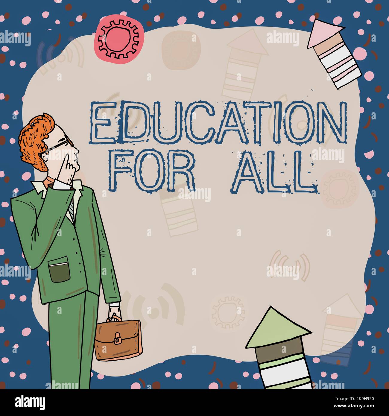 Inspiration showing sign Education For All. Concept meaning Continue to ...