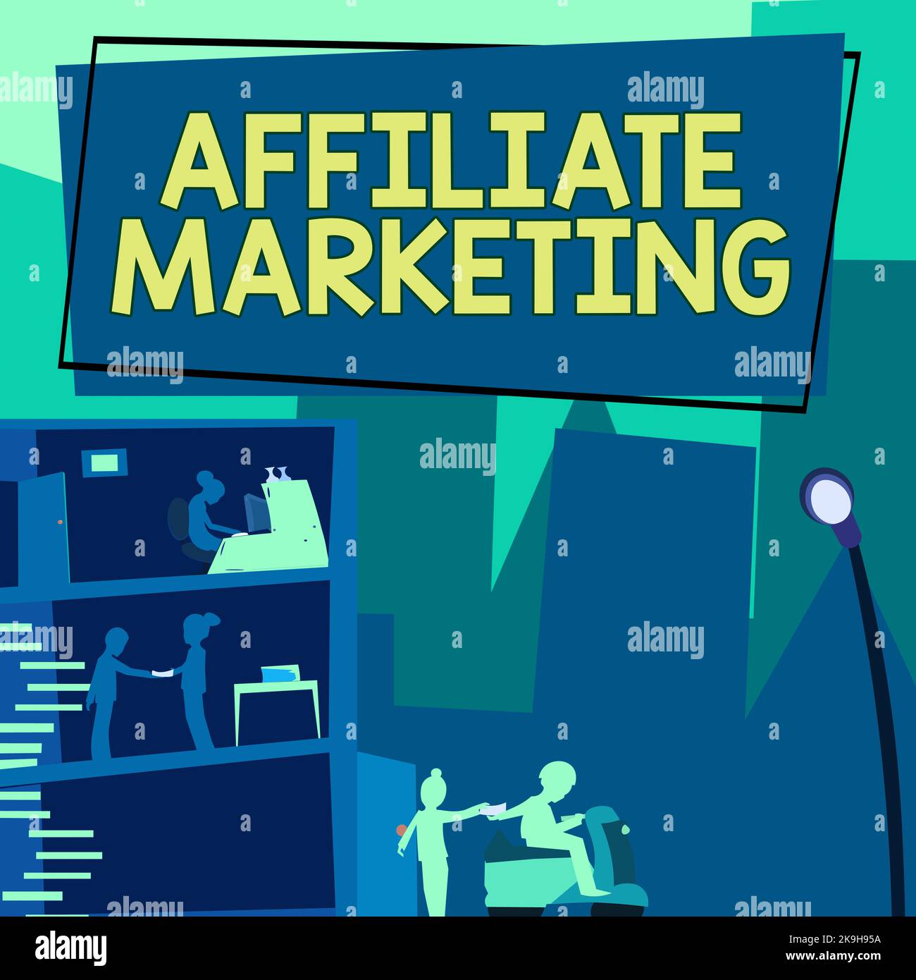 Hand writing sign Affiliate Marketing. Business approach Achieve ...