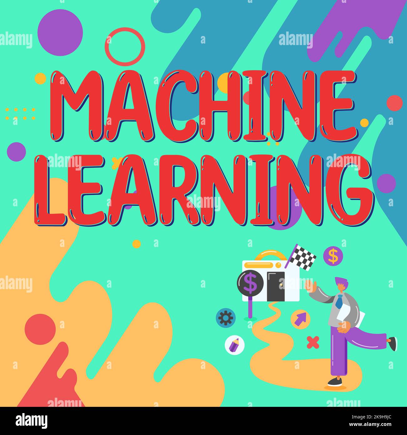 Text sign showing Machine Learning. Word for the concept that a ... Text sign showing Machine Learning. Word for the concept that a ...
