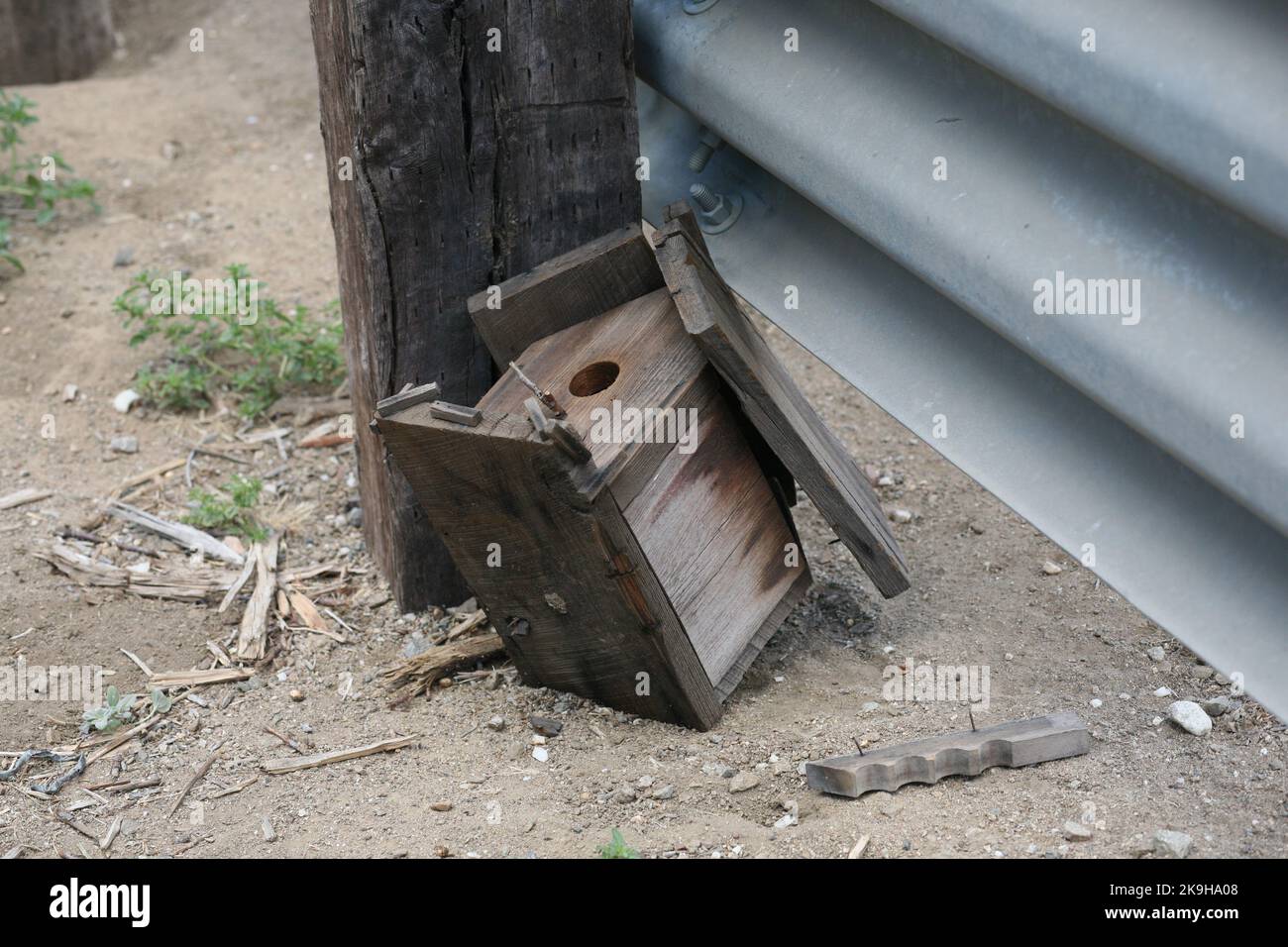broken bird house Stock Photo - Alamy