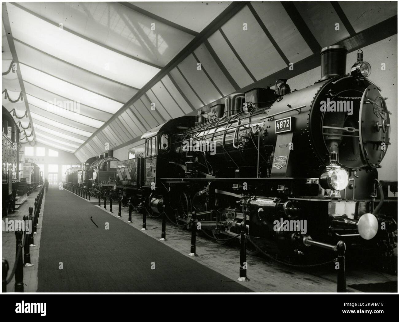 Baltic exhibition 1914. Steam locomotive in line Stock Photo - Alamy