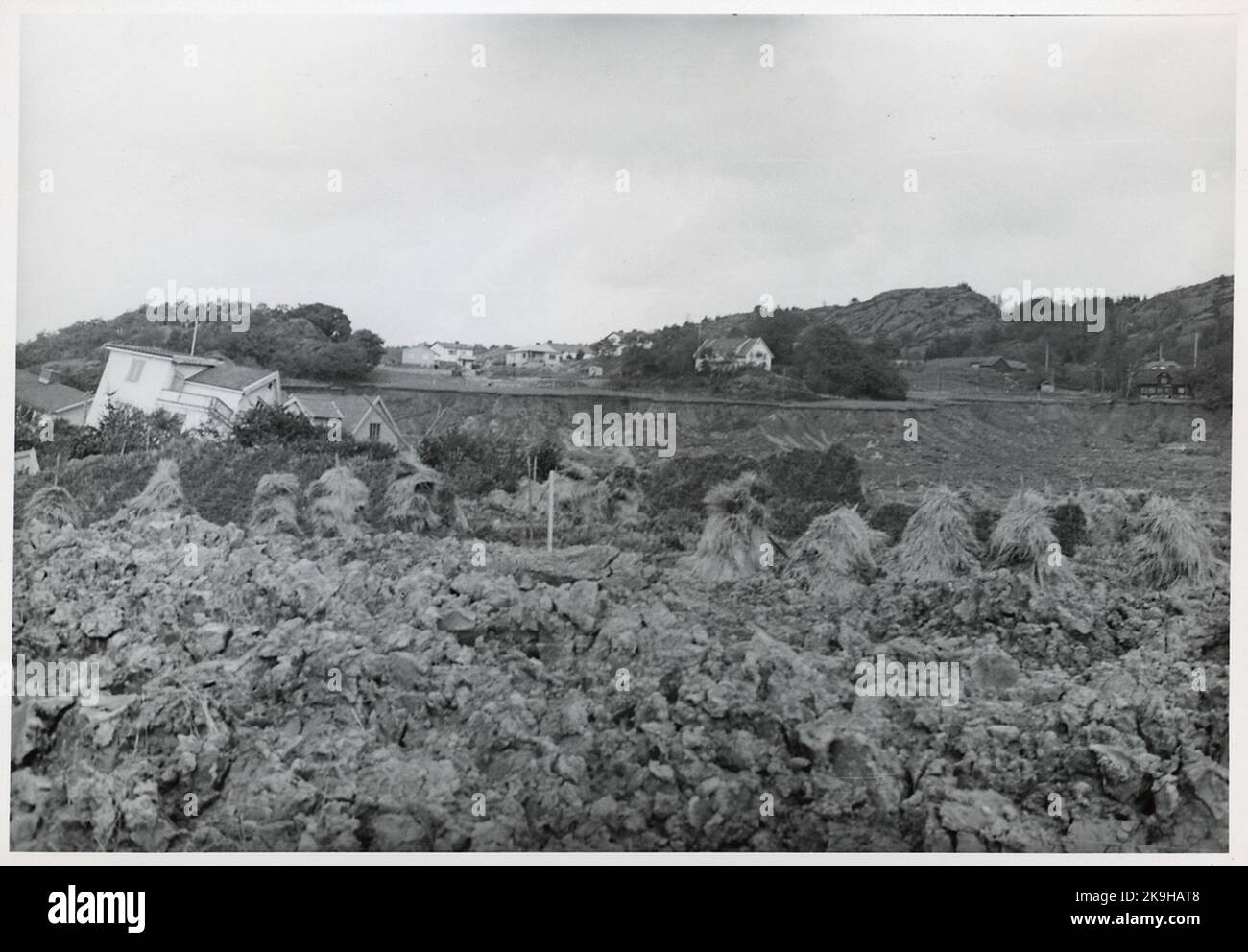The aftermath of the landslide in Surte which occurred on September 29 ...