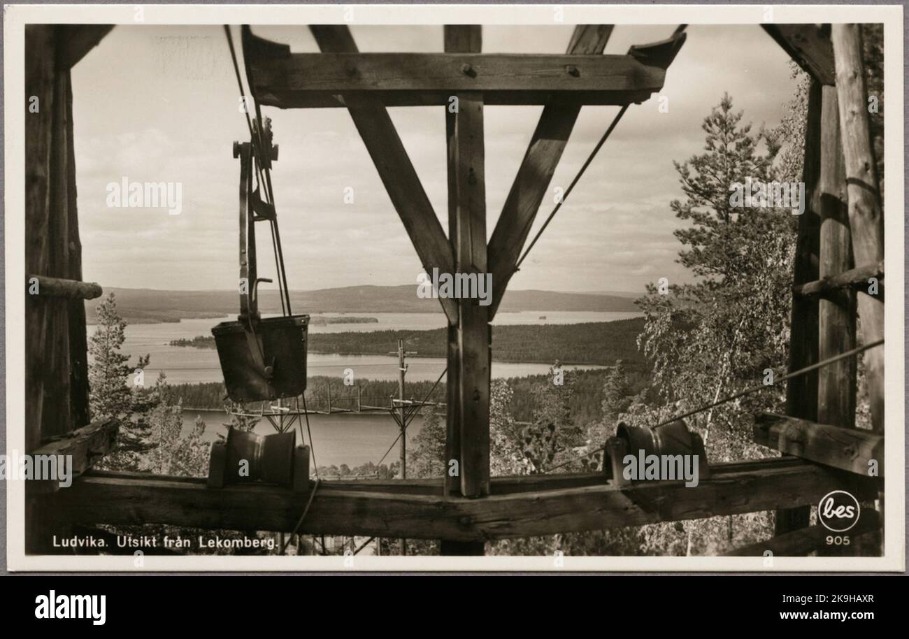 The cable car at Lekomberg's mine Stock Photo - Alamy