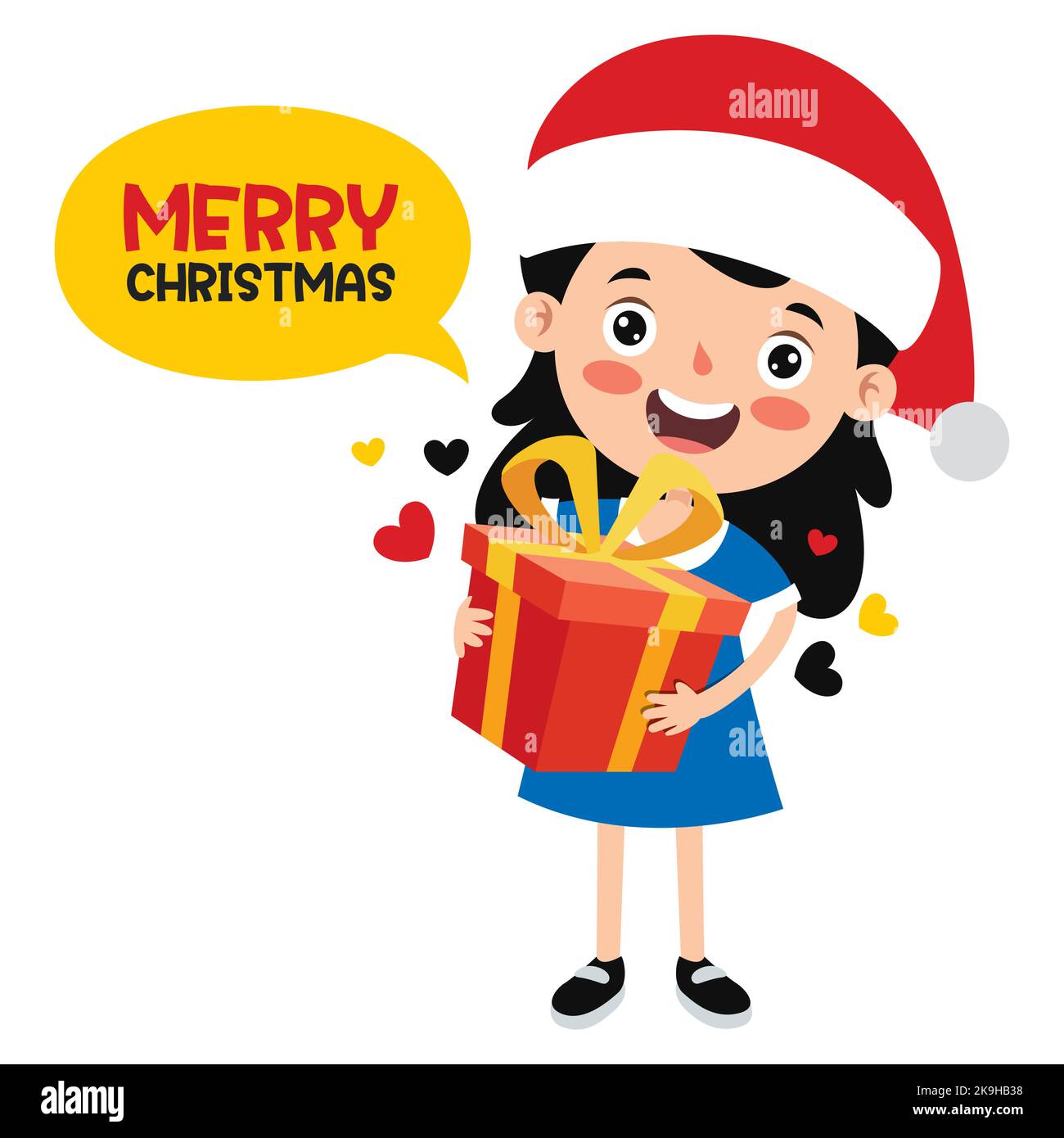 Christmas greeting card children Cut Out Stock Images & Pictures - Alamy