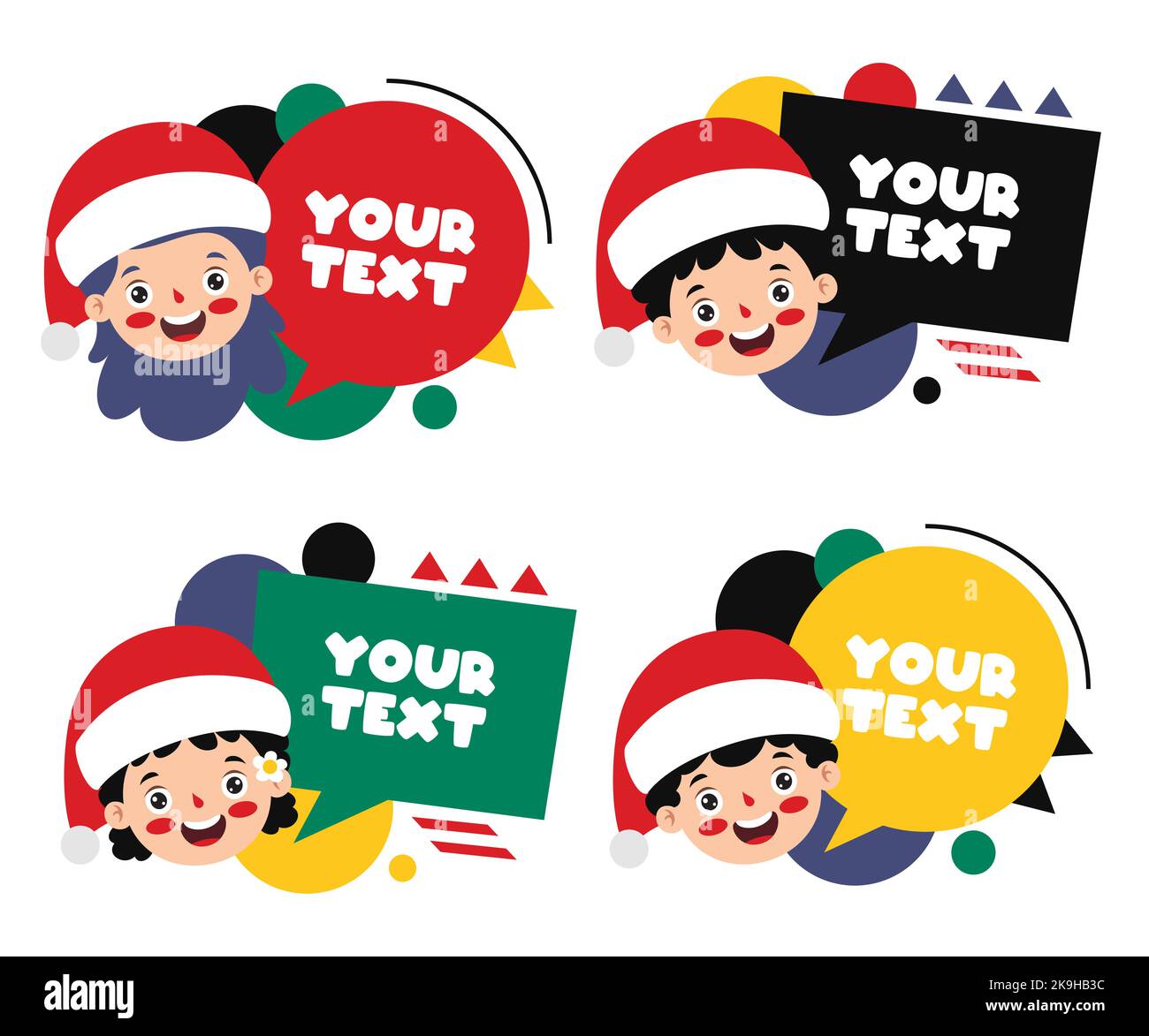 Christmas greeting card children Cut Out Stock Images & Pictures - Alamy