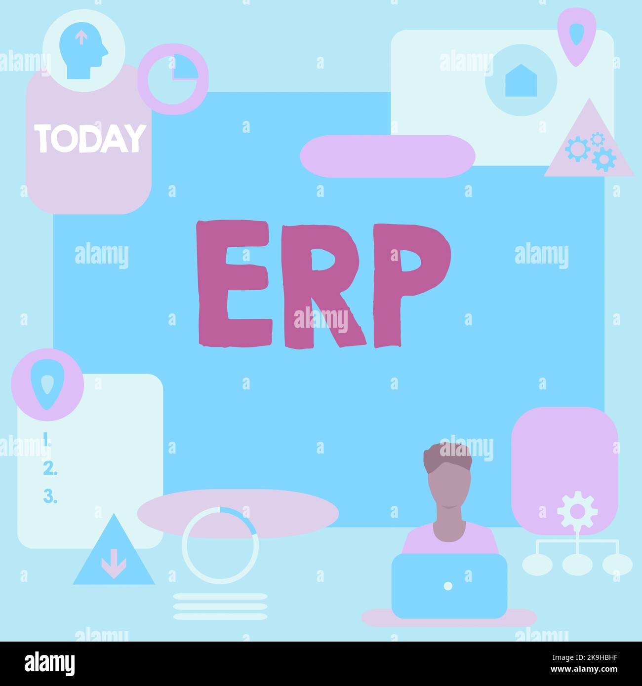 Inspiration showing sign Erp. Business showcase enterprise resource ...