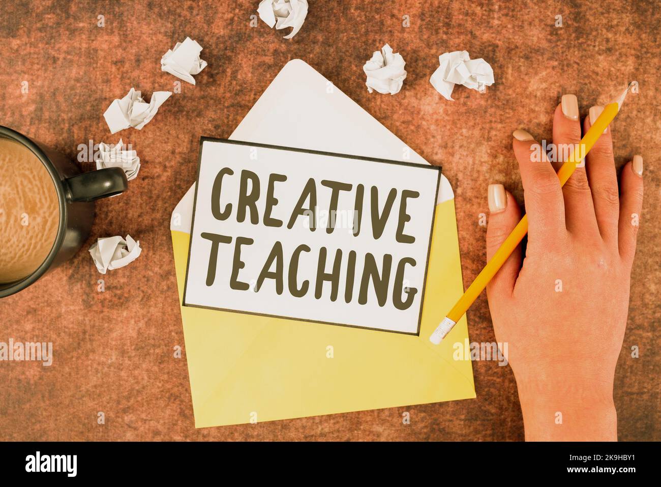Handwriting text Creative Teaching. Business idea the act of coaching ...