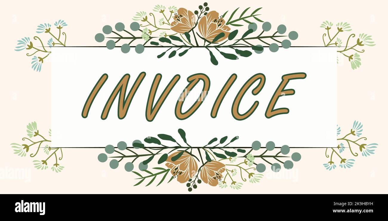 Inspiration showing sign Invoice. Business idea commercial document ...