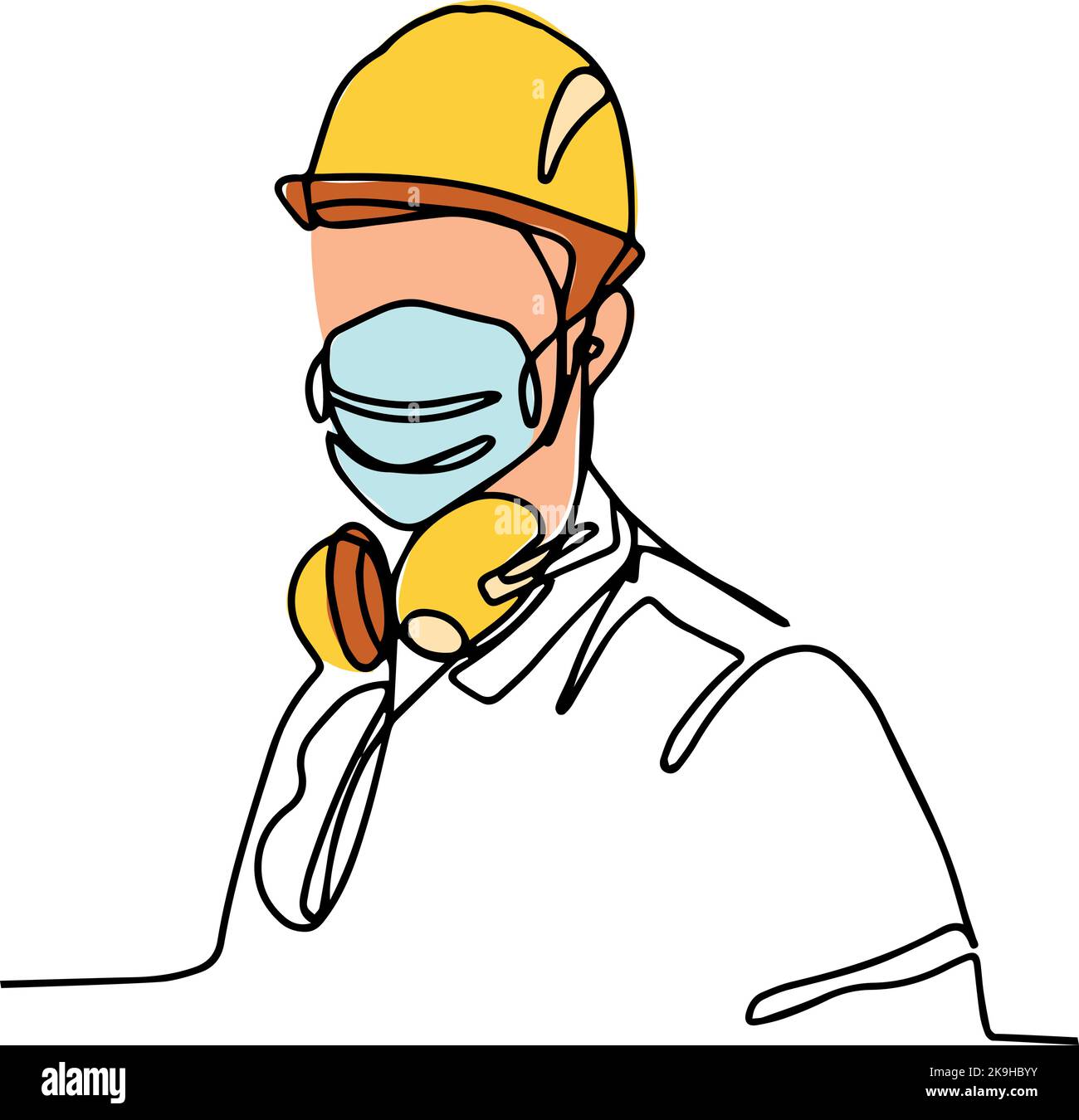 construction manager and engineer working on building site. Vector ...