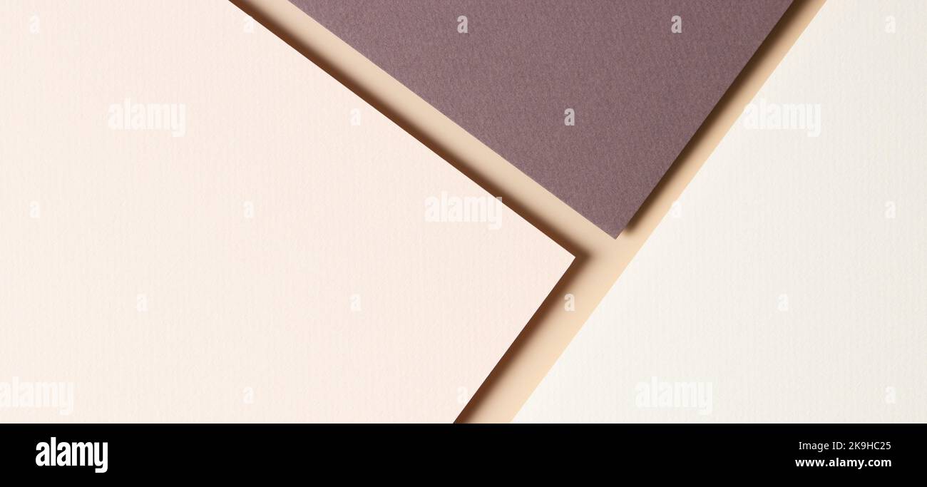 Abstract color papers geometry composition background with beige and ...