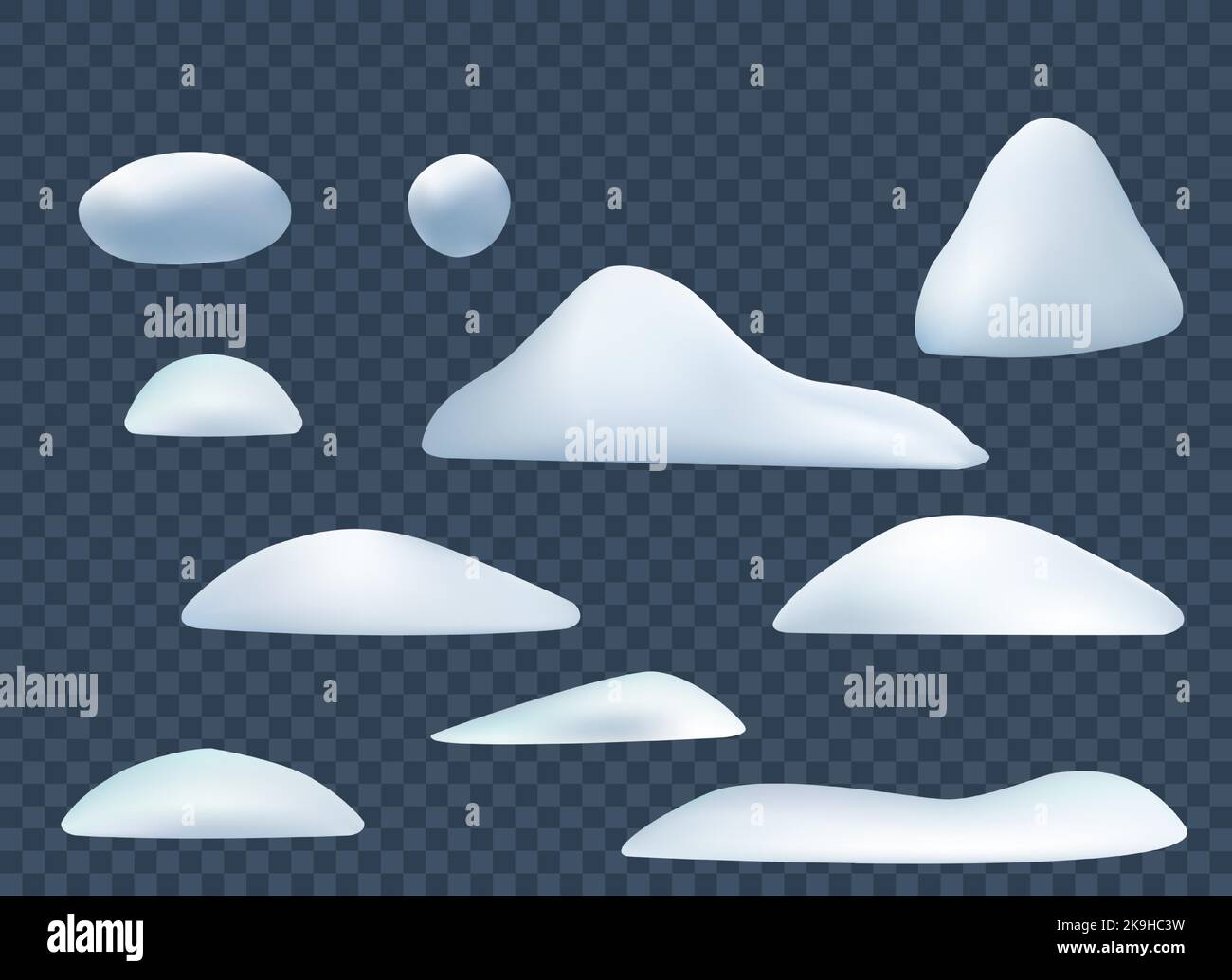 White snow caps snowball Stock Vector Images - Alamy