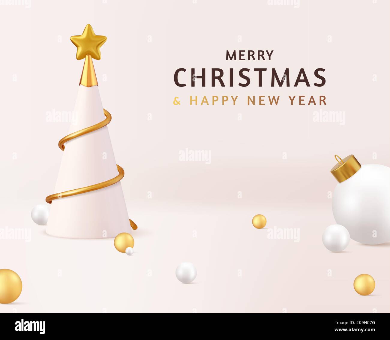 Christmas decoration silver golden Stock Vector Images - Alamy