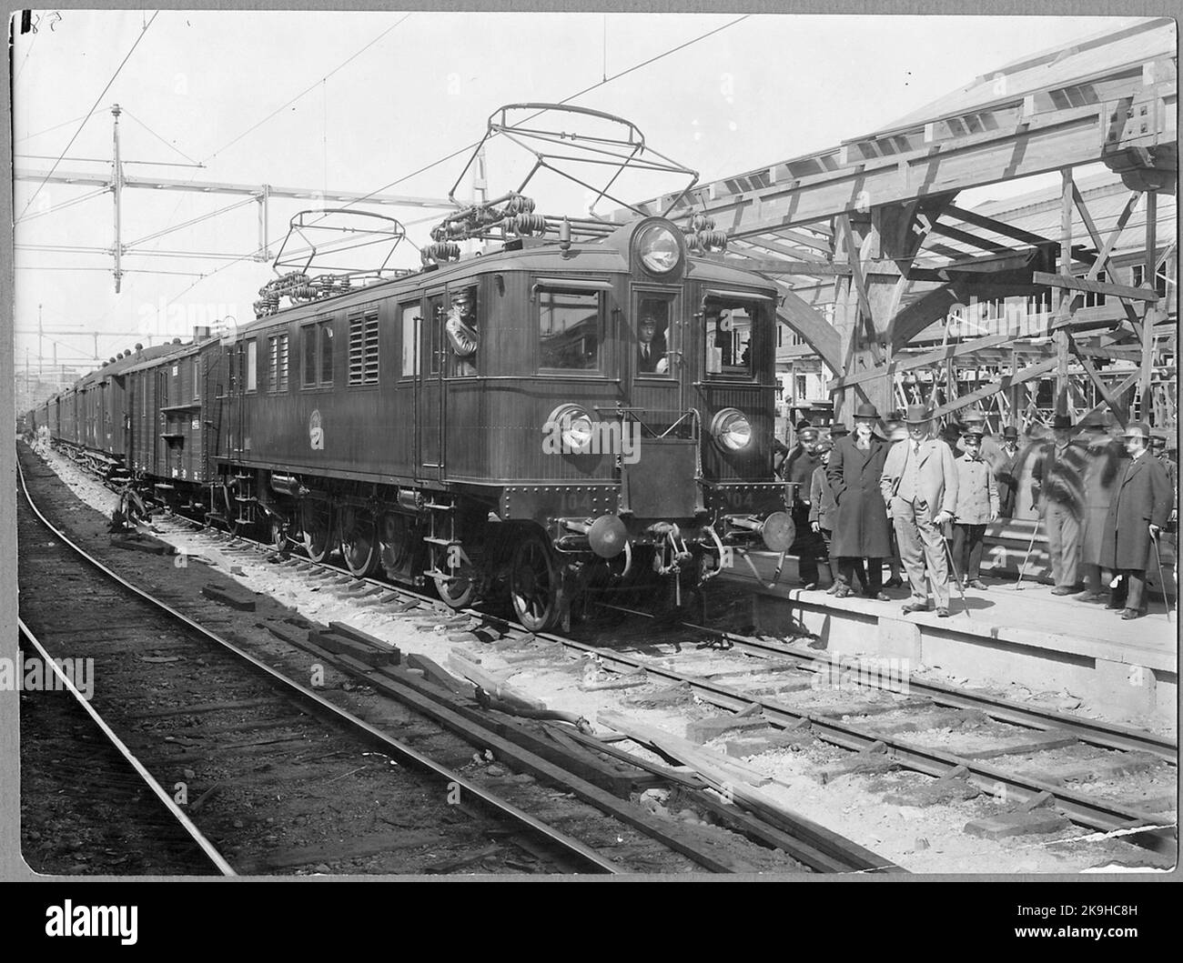The State Railways, SJ DS 104. The inauguration of Electrification ...