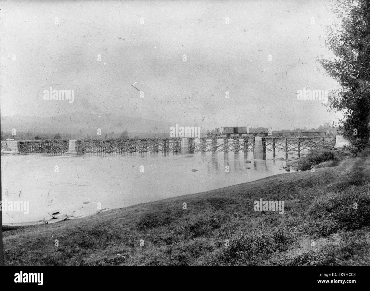 The bridge over Ljusnan Stock Photo - Alamy